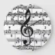 Musical Design Wall Clock | Zazzle