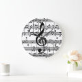 Musical Design Wall Clock | Zazzle