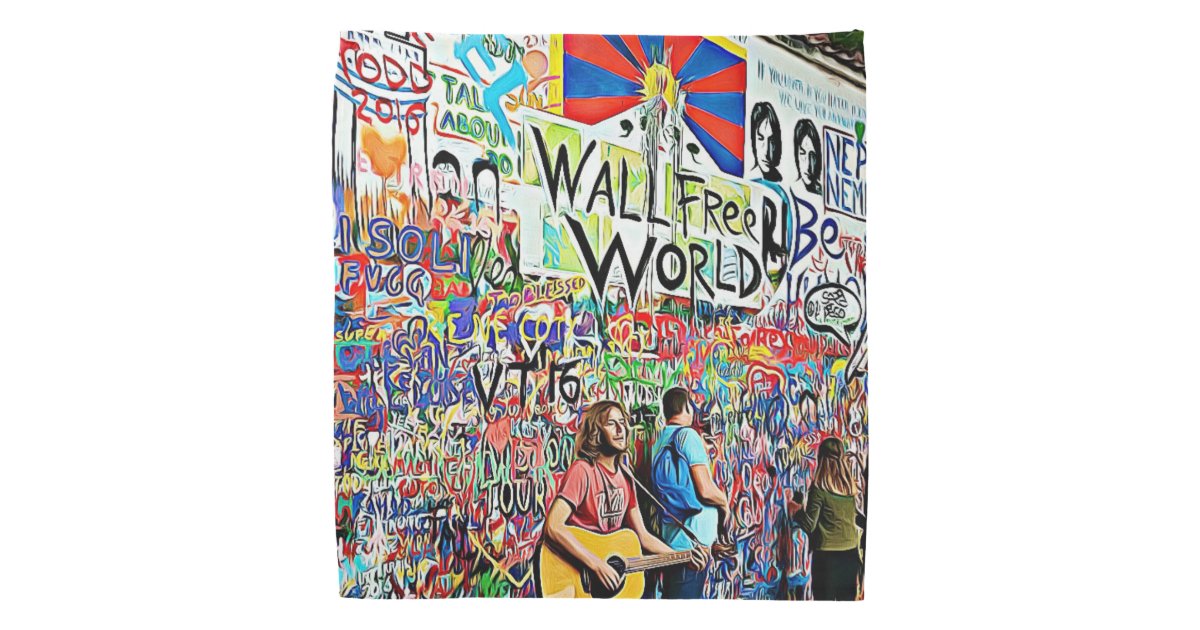 Musical Graffiti Art Wall Mural Bandanna | Zazzle.com
