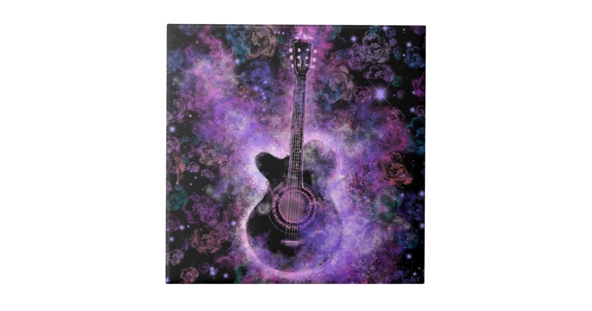 Musical Guitar Ceramic Tile | Zazzle
