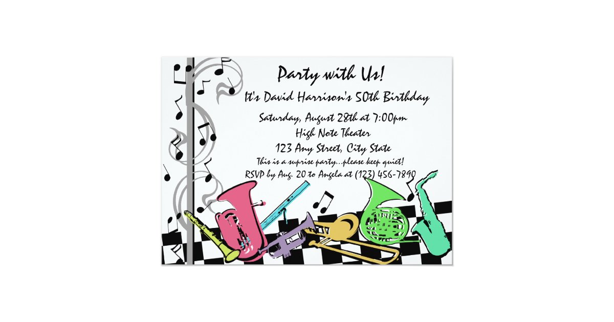 Musical Hip Hop Invite | Zazzle.com