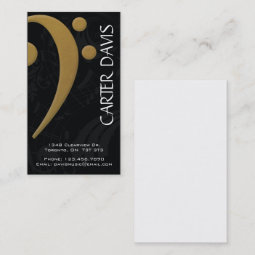 Musical Instrument - Bass Clef Business Card | Zazzle