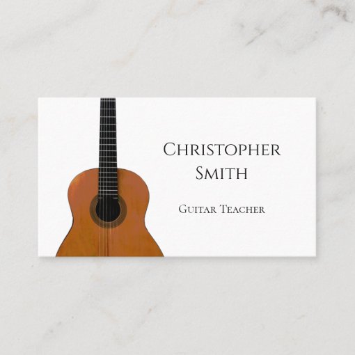 Musical Instrument Guitar Lessons Business Card | Zazzle