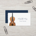 Musical Instrument QR code Violin Teacher Business Card | Zazzle