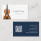 Musical Instrument QR code Violin Teacher Business Card | Zazzle
