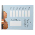 Musical Instrument Violin Practice Record Chart Notepad | Zazzle