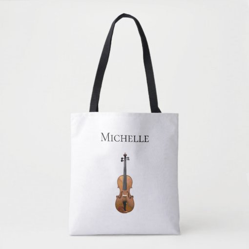 Musical Instrument Violin Simple Classic Tote Bag | Zazzle