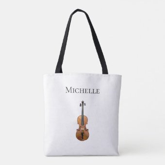 Musical Instrument Violin Simple Classic Tote Bag | Zazzle