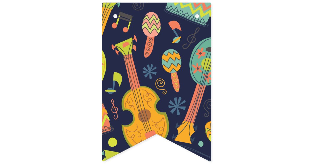 Musical Instruments. Bunting Flags | Zazzle