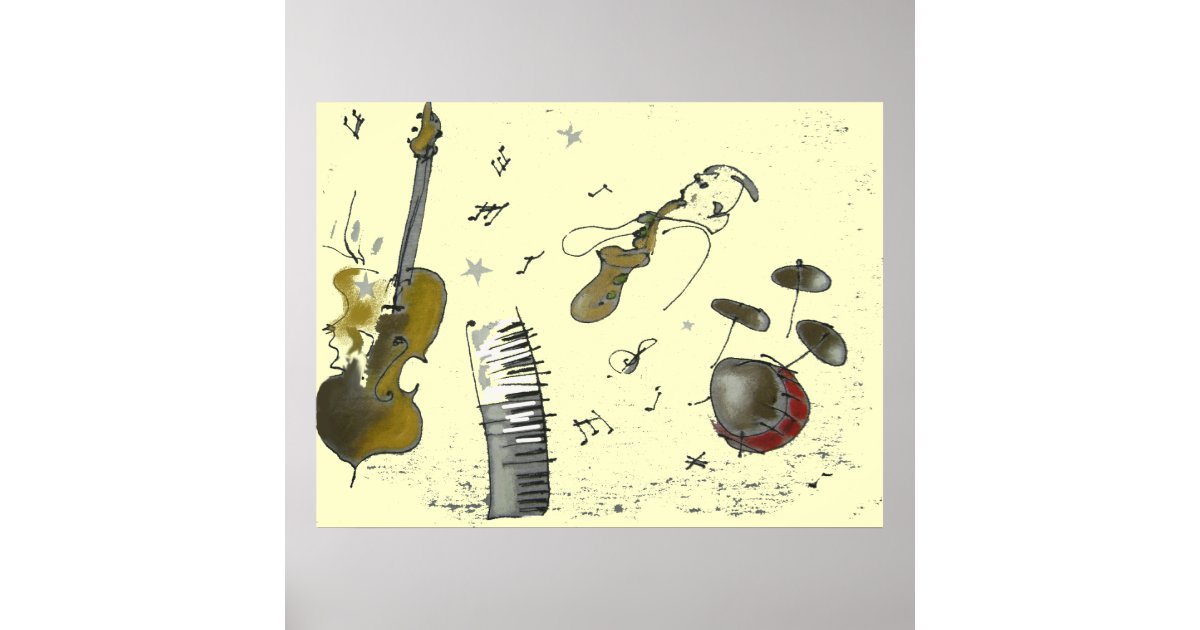 musical instruments poster | Zazzle