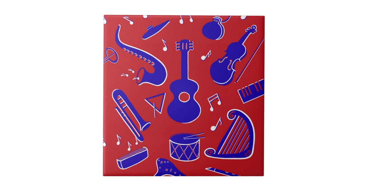 Musical Instruments Tile | Zazzle