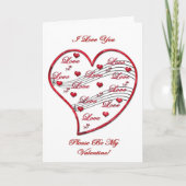 Musical Love Heart Card | Zazzle