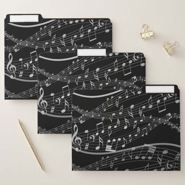 Musical Medley Music Score File Folders | Zazzle.com