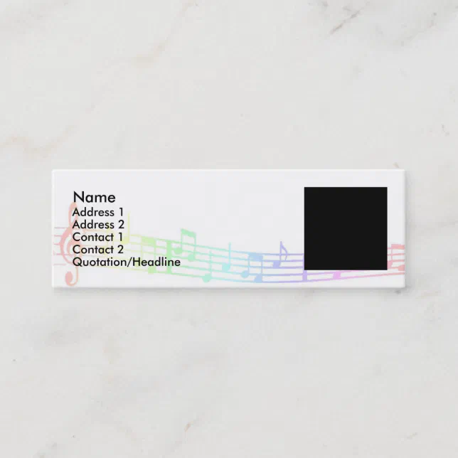Musical Mini Business Card | Zazzle