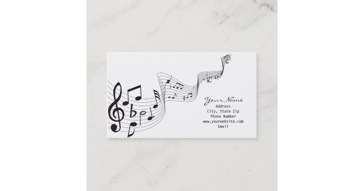 Musical Note Business Card | Zazzle