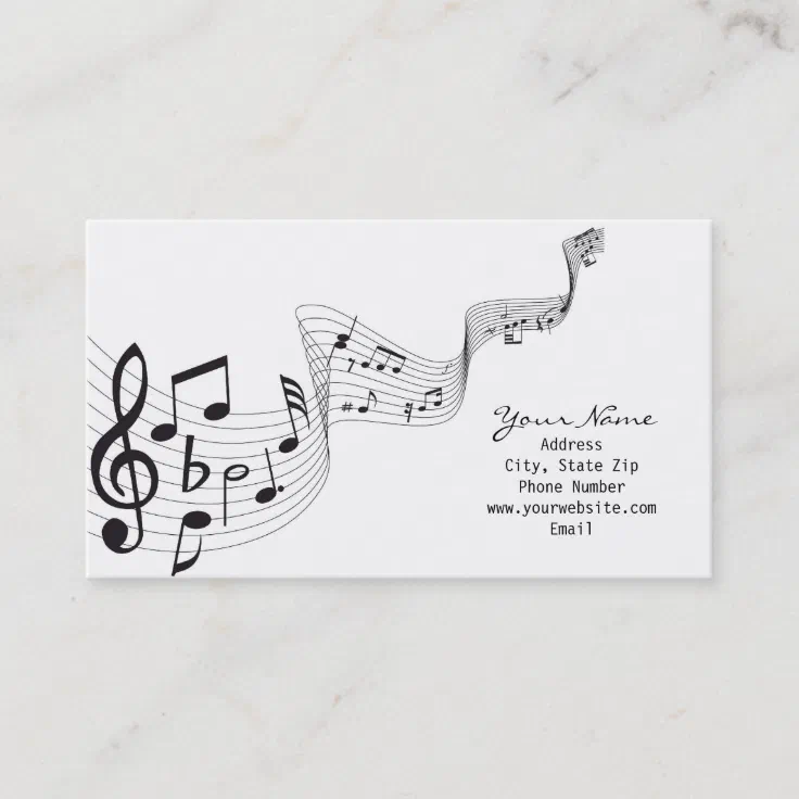Musical Note Business Card | Zazzle