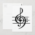 Musical Note Design Postcard | Zazzle