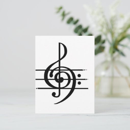 Musical Note Design Postcard | Zazzle