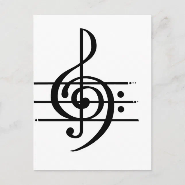 Musical Note Design Postcard | Zazzle