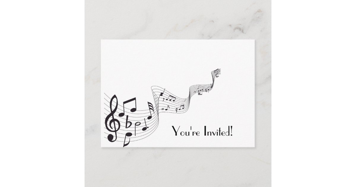 Musical Note Invitation Card | Zazzle.com