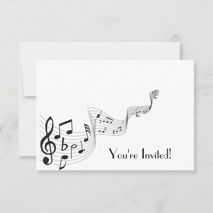 Musical Note Invitation Card | Zazzle