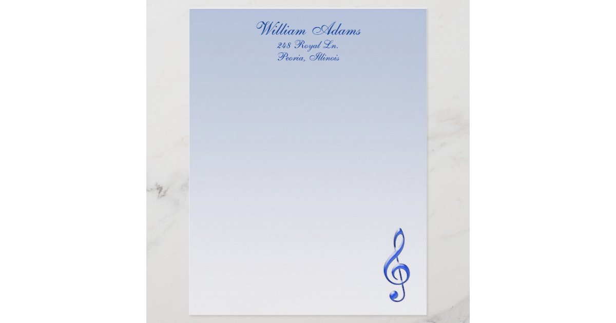 Musical Note Letterhead | Zazzle