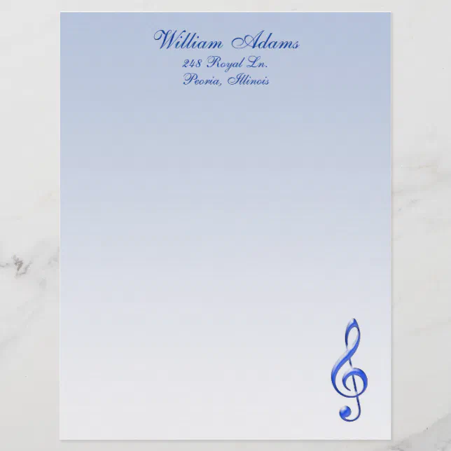 Musical Note Letterhead | Zazzle