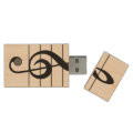 Musical Note Maple USB Drive | Zazzle