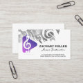 Musical Note Play Button Logo Business Card | Zazzle