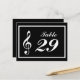Musical Note Table Numbers (Black / White) | Zazzle
