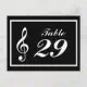 Musical Note Table Numbers (Black / White) | Zazzle