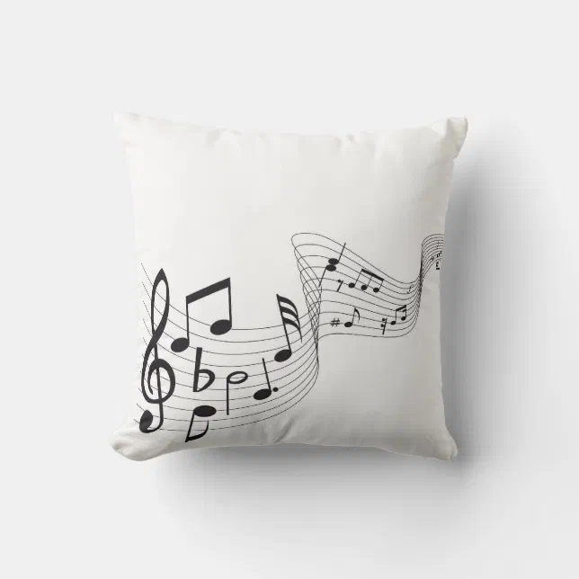 Musical Note Throw Pillow | Zazzle