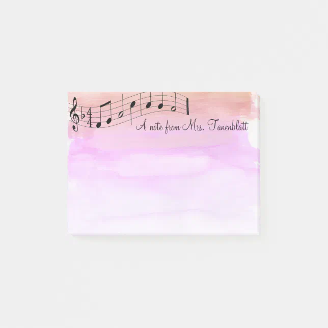 Musical notepad watercolor | Zazzle