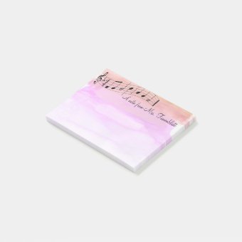 Musical notepad watercolor | Zazzle
