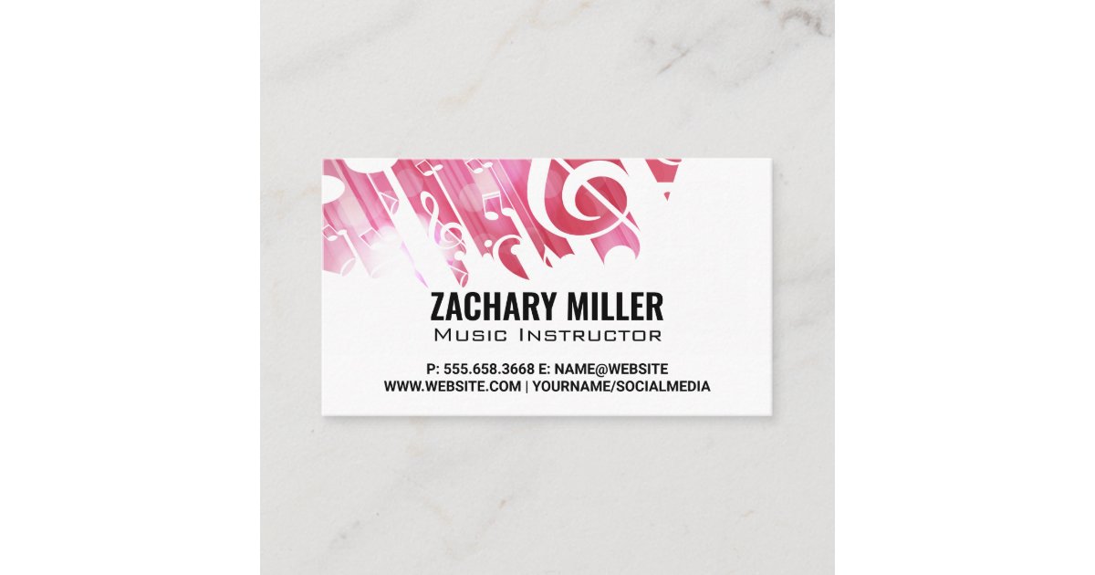 Musical Notes Background | Sound Business Card | Zazzle
