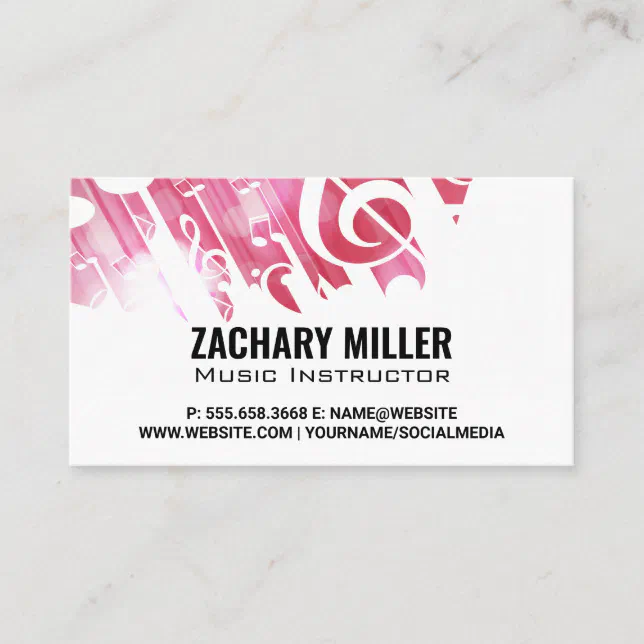 Musical Notes Background | Sound Business Card | Zazzle