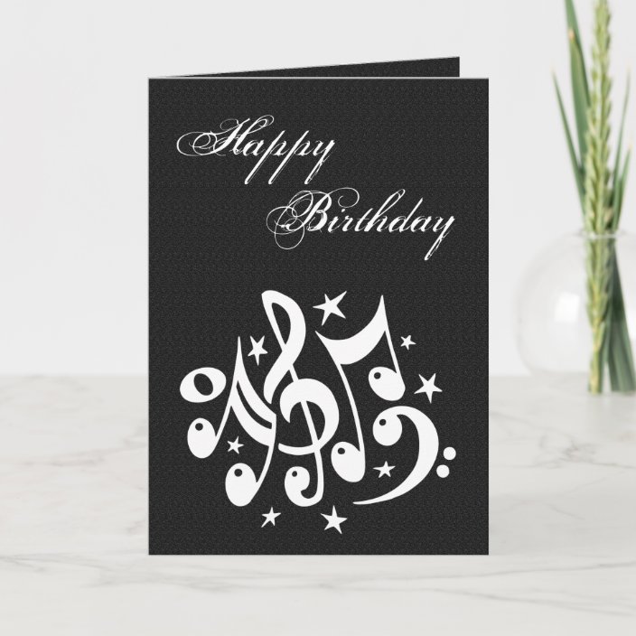 Musical Notes Birthday Card | Zazzle.com