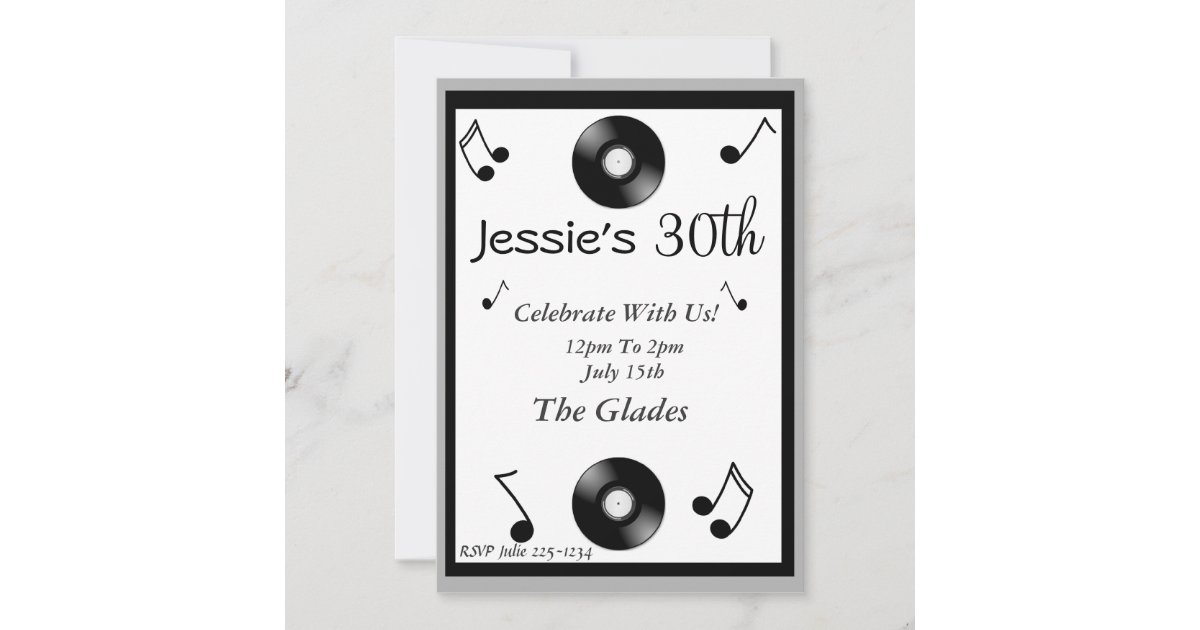 Musical Notes Birthday Invitations | Zazzle