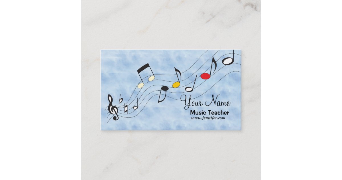 Musical Notes Business Card | Zazzle