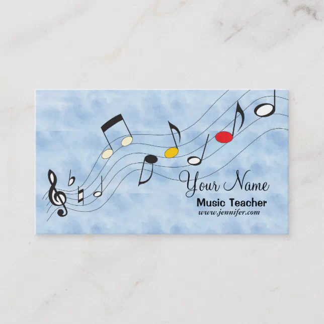 Musical Notes Business Card | Zazzle