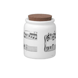 musical notes candy jar | Zazzle