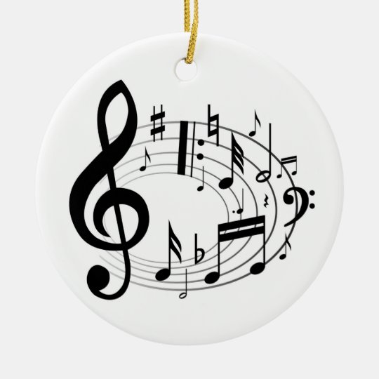 Musical Notes Ceramic Ornament | Zazzle.com