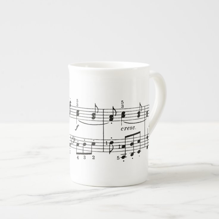 Musical Notes China Mug | Zazzle