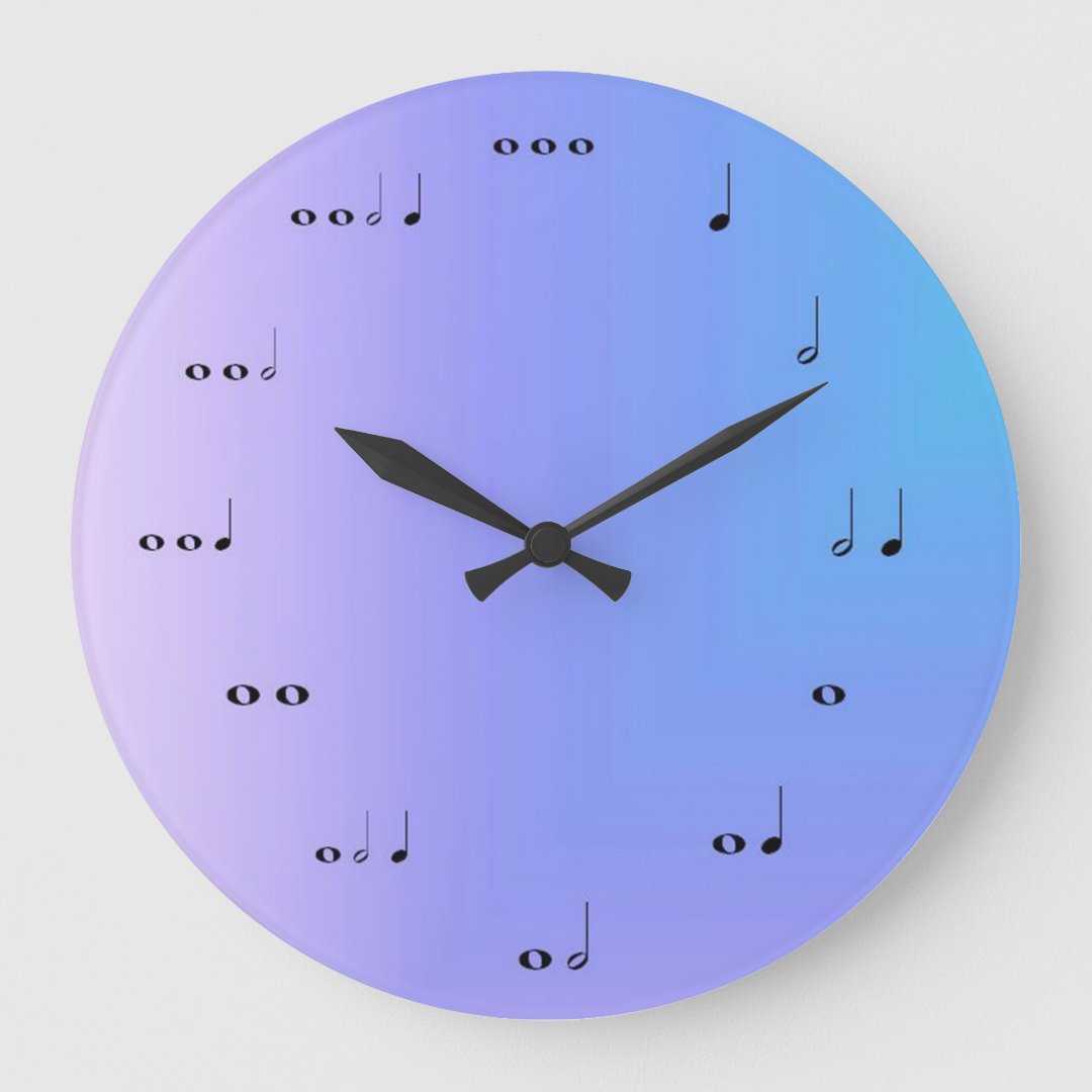 Musical Notes Clock | Zazzle