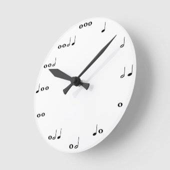 Musical notes clock | Zazzle