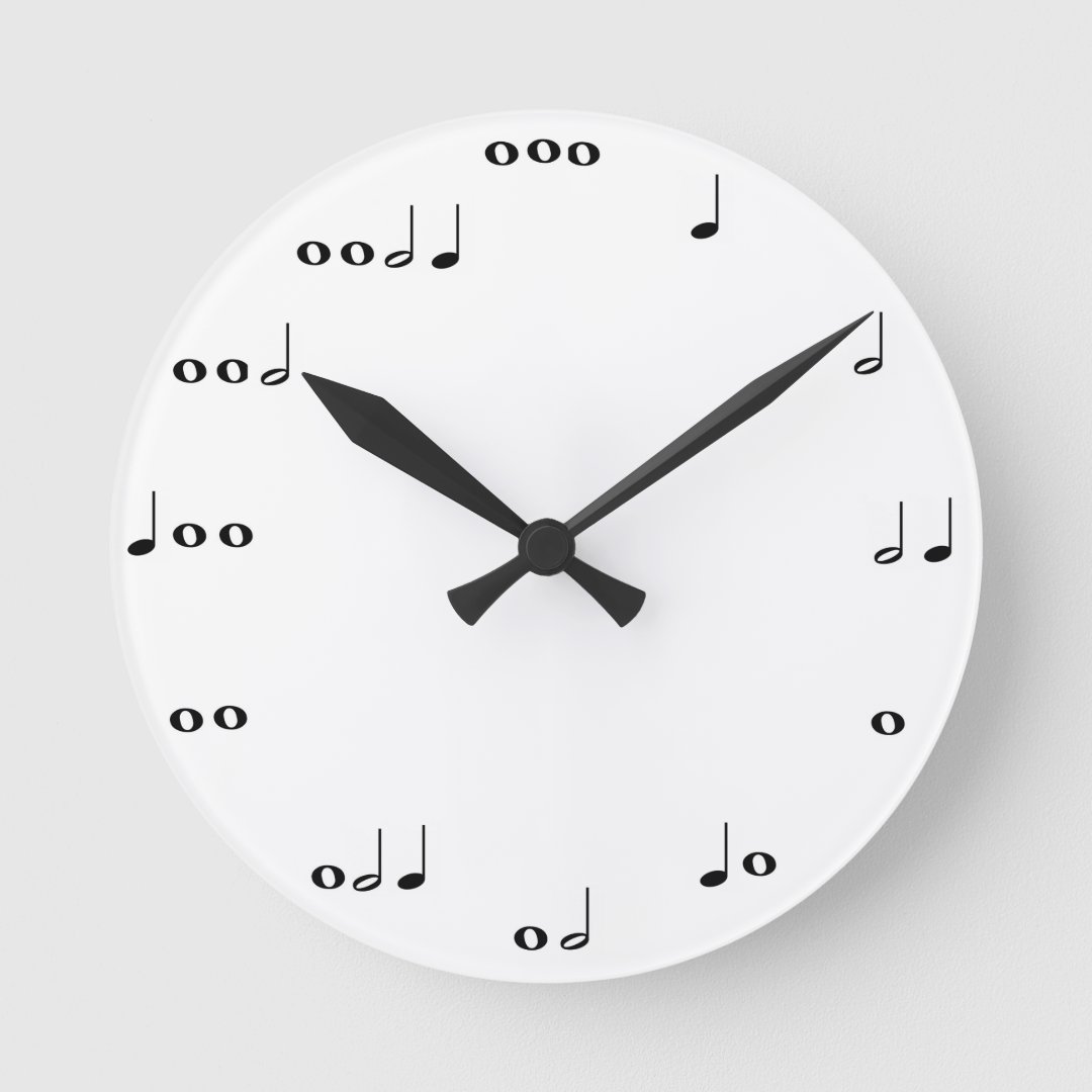 Musical notes clock | Zazzle