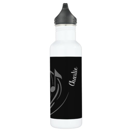 Musical Notes custom name water bottles | Zazzle