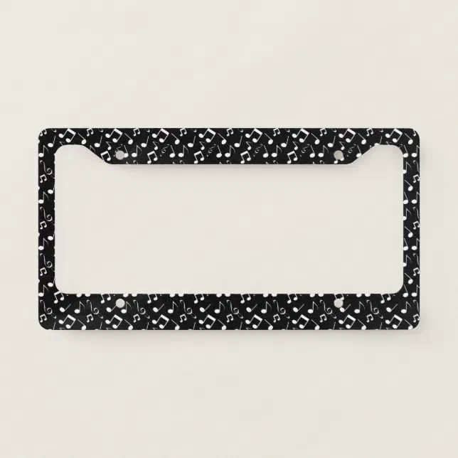 Musical Notes Design License Plate Frame | Zazzle