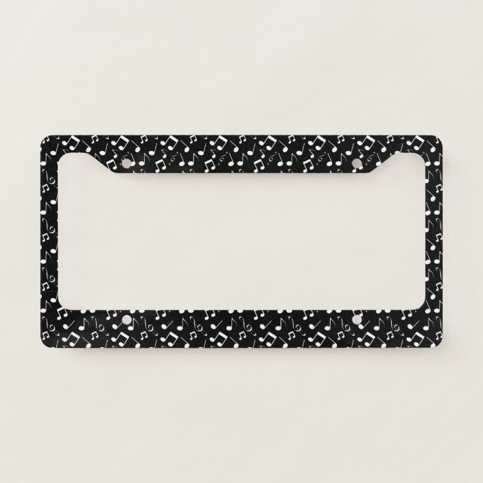 Musical Notes Design License Plate Frame | Zazzle.com