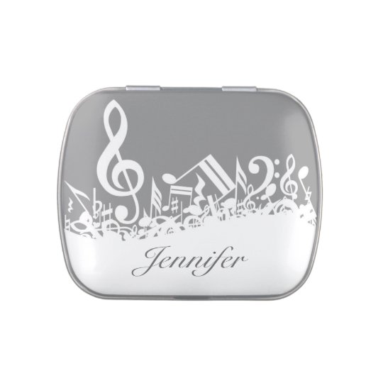 Musical Notes Dinner Mint Favor Box Jelly Belly Candy Tin | Zazzle.com